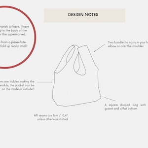 Small Shopper Bag | PDF Sewing Pattern With Tutorial | Instant Digital ...