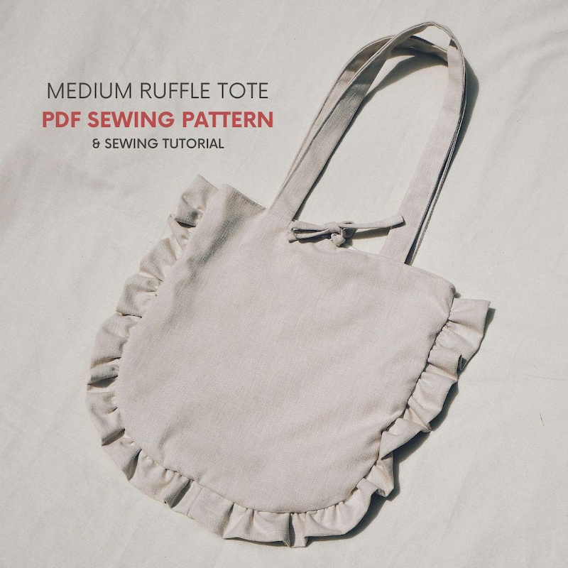 Ruffle Tote Bag - Etsy