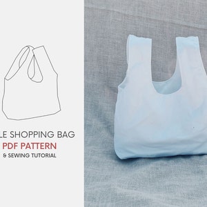 Small Shopper Bag PDF Sewing Pattern With Tutorial Instant - Etsy