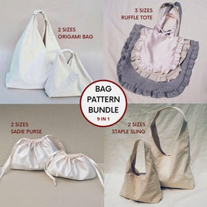 9 in 1 | Bag Pattern Bundle | PDF Sewing Patterns With Tutorial ...