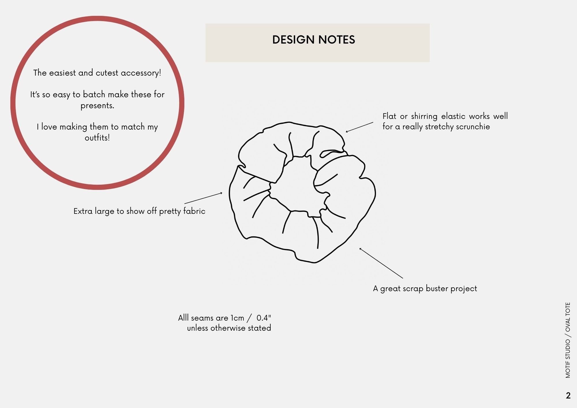 XL Scrunchie | PDF Sewing Pattern & Tutorial | Instant Digital Download ...