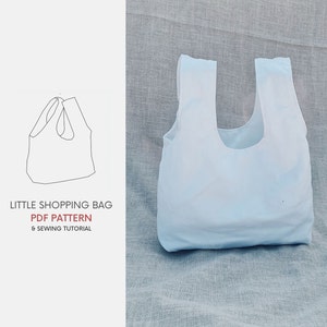 Small Shopper Bag | PDF Sewing Pattern With Tutorial | Instant Digital ...
