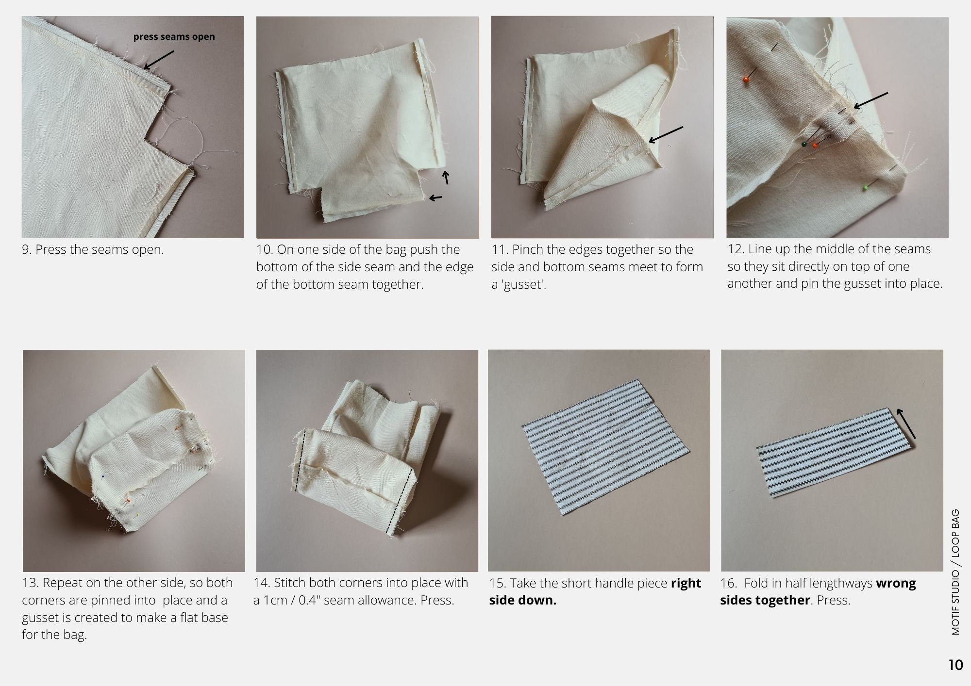 Small Loop Bag | PDF Sewing Pattern & Tutorial | Pull Through Closure ...