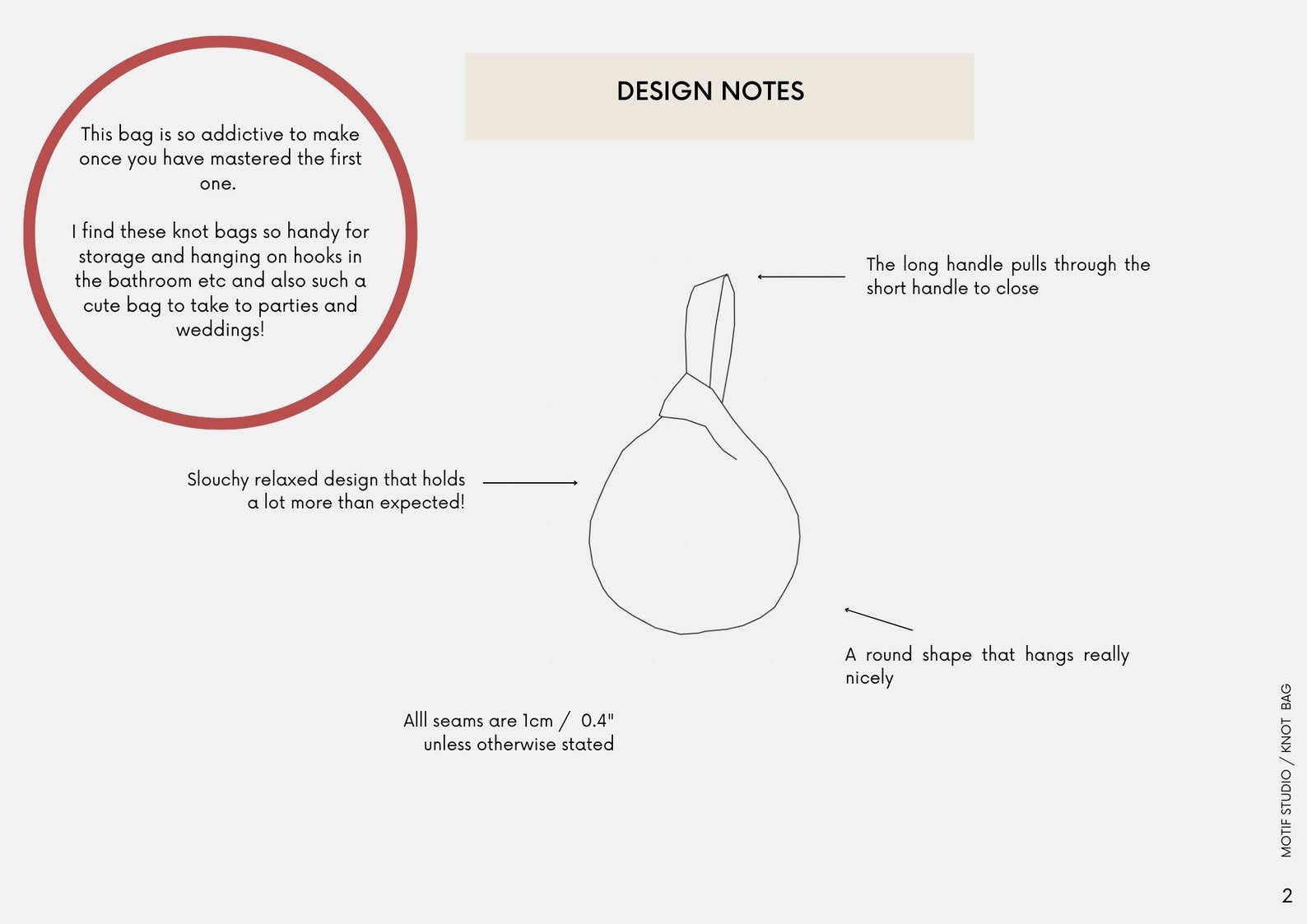 Japanese Knot Bag PDF Sewing Pattern and Tutorial 3 Sizes - Etsy