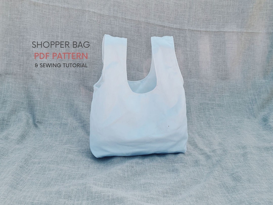 Small Shopper Bag PDF Sewing Pattern With Tutorial Instant - Etsy