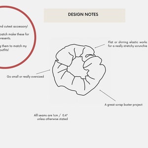 4 Sizes of Scrunchie | PDF Sewing Pattern & Tutorial | Instant Digital ...