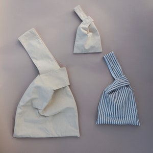 Three Sizes of Square Knot Bag | PDF Sewing Pattern and Tutorial | Cute ...