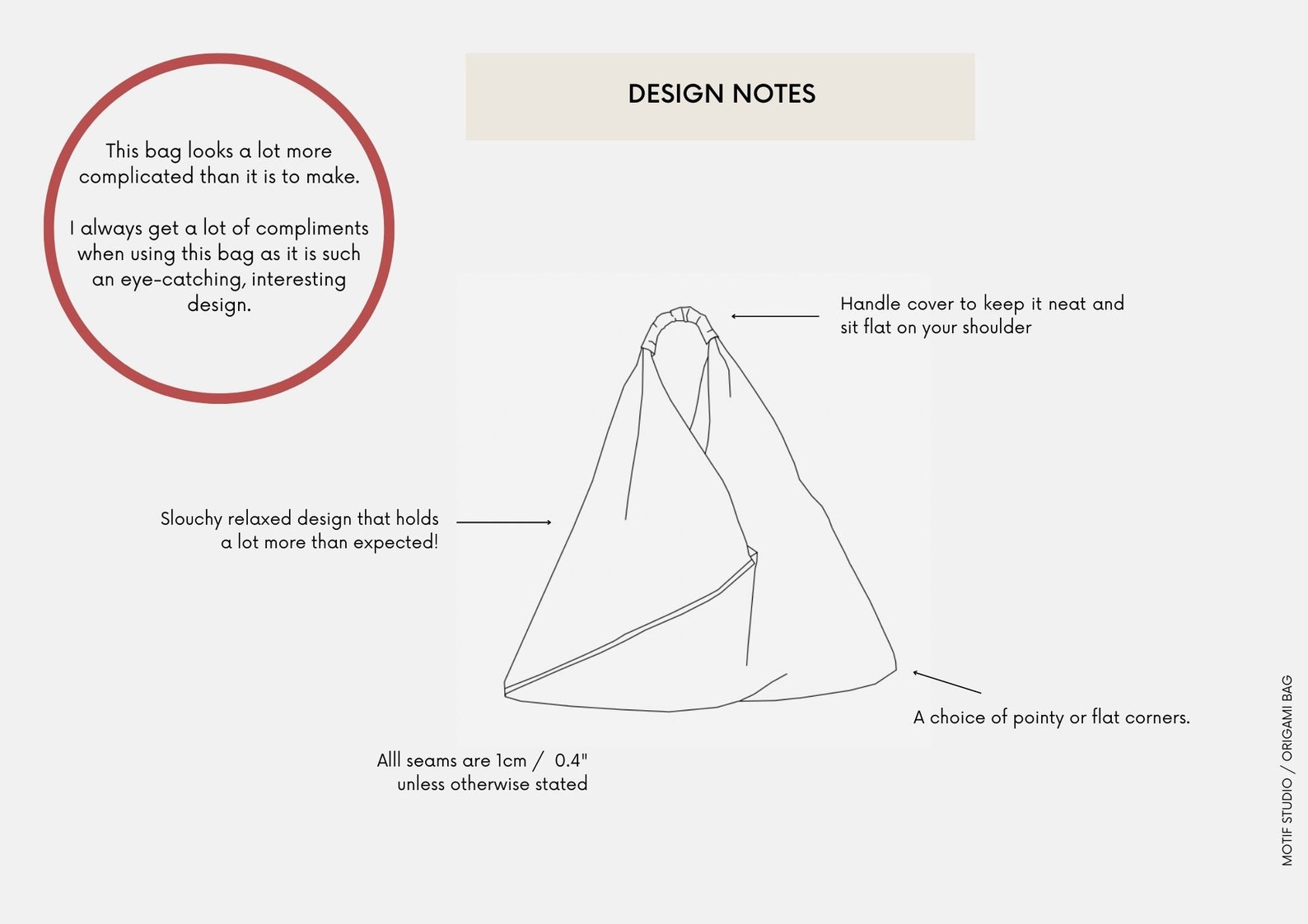 Small Japanese Folded Bag PDF Sewing Pattern With Tutorial Instant ...