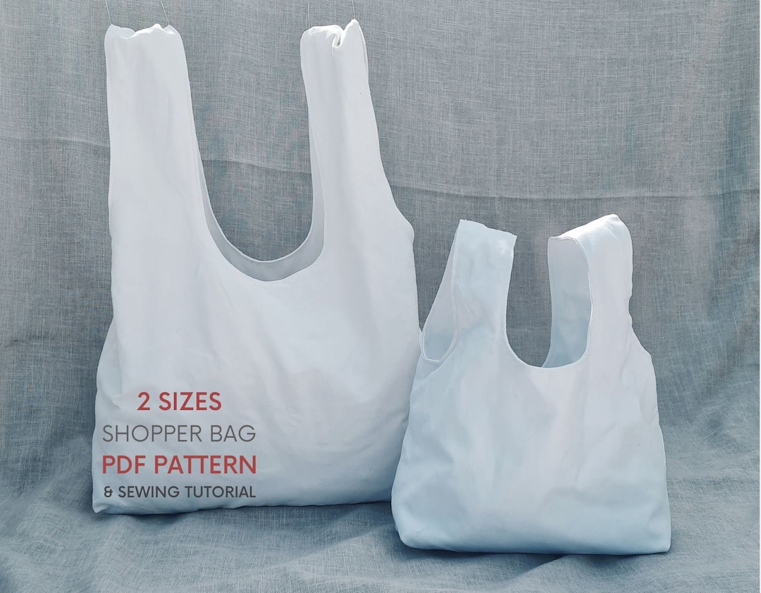 Small and Large Shopper Bag | PDF Sewing Pattern With Tutorial ...