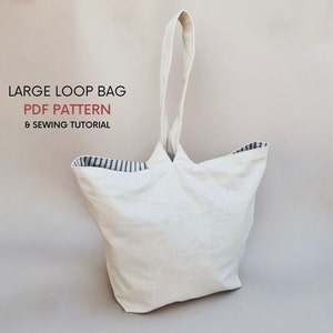 Large Loop Bag | Instant Digital Download | Pull Through Closure | Knot ...