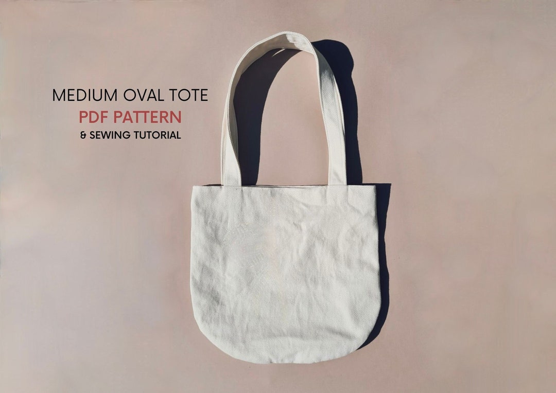 Medium Oval Tote Bag PDF Sewing Patterns With Tutorial - Etsy
