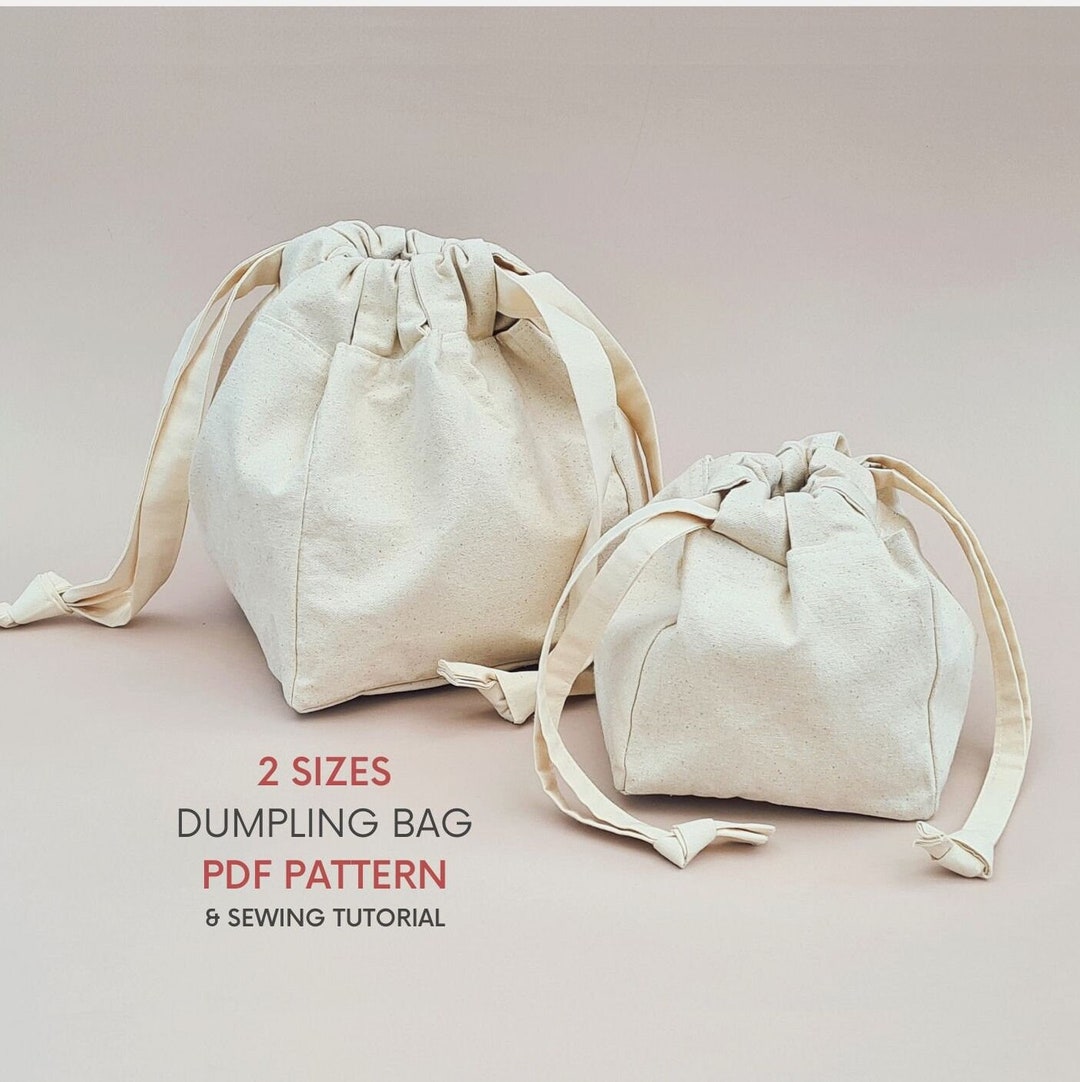 Small & Large Drawstring Pouch | PDF Bag Sewing Pattern and Tutorial ...