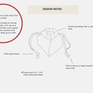 Large Dumpling Drawstring Bag | PDF Sewing Pattern and Tutorial ...