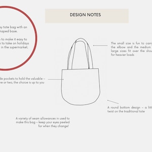 3 Sizes Oval Tote Bag | PDF Sewing Patterns With Tutorial | Small ...