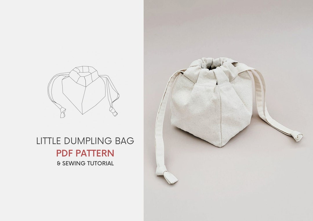 Little Dumpling Drawstring Pouch Bag PDF Sewing Pattern and - Etsy