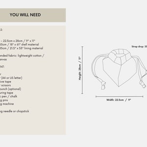 Large Dumpling Drawstring Bag | PDF Sewing Pattern and Tutorial ...