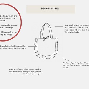 Ruffle Tote Bag | PDF Sewing Patterns With Tutorial | Small Medium ...