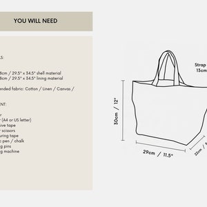 Small Chunky Handle Tote Bag | PDF Sewing Pattern & Tutorial | Instant ...