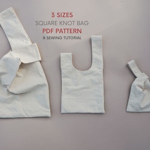 3 Sizes | Reversible Square Knot Bag | PDF Sewing Pattern and Tutorial ...