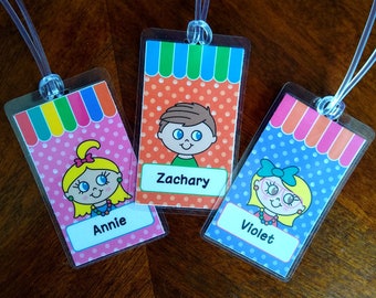 Personalized Kids Bag Tag for Back to School Name Tag for Backpack ...