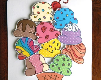 Ice-Cream Cone Reward Chart Printable Download | Etsy