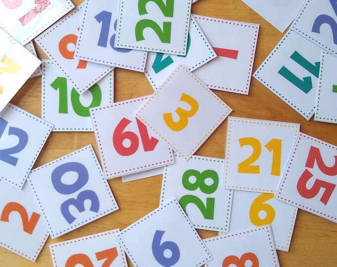 Calendar Number Cards 1-31 - Etsy