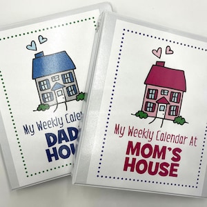 Co-parenting Weekly Visual Calendar (includes 310 Cards), Divorce ...