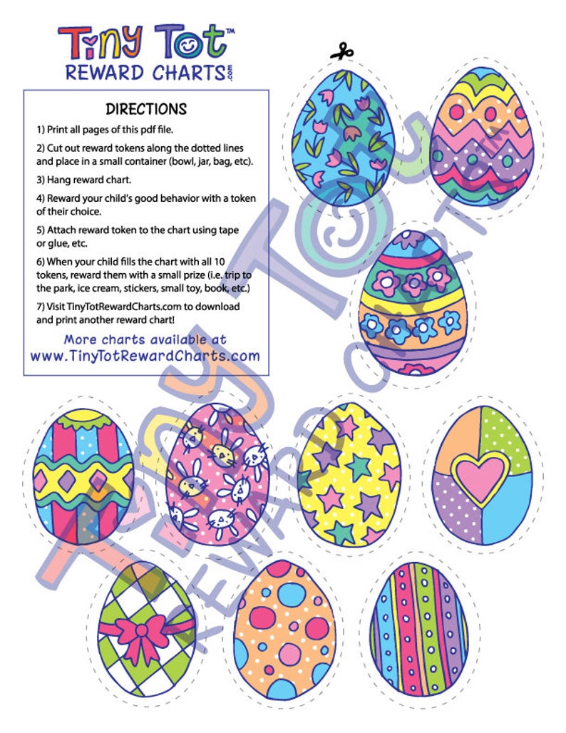 Easter Basket Reward Chart printable Download - Etsy