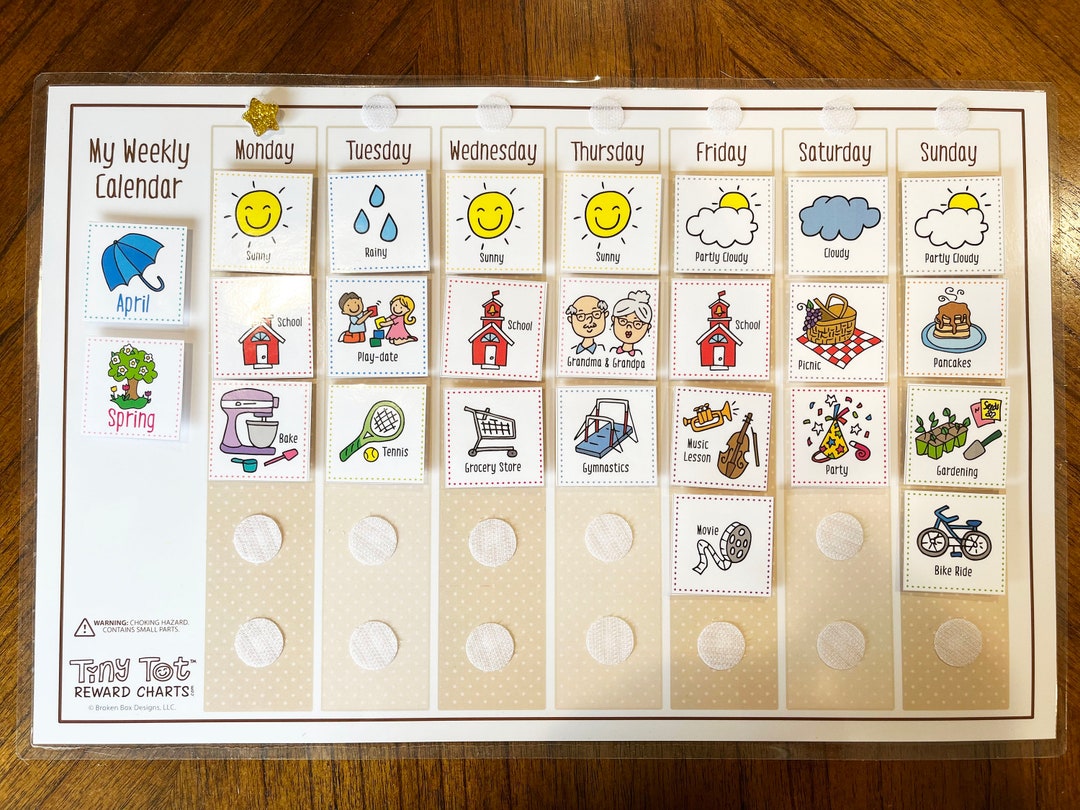 Natural Weekly Visual Calendar (includes 264 Cards) - Etsy