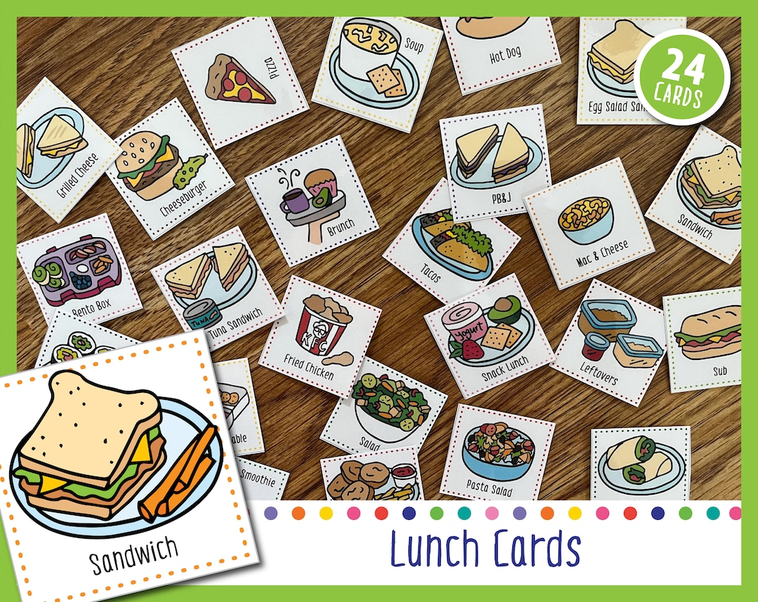 Lunch Meal-planning Cards Set - Etsy