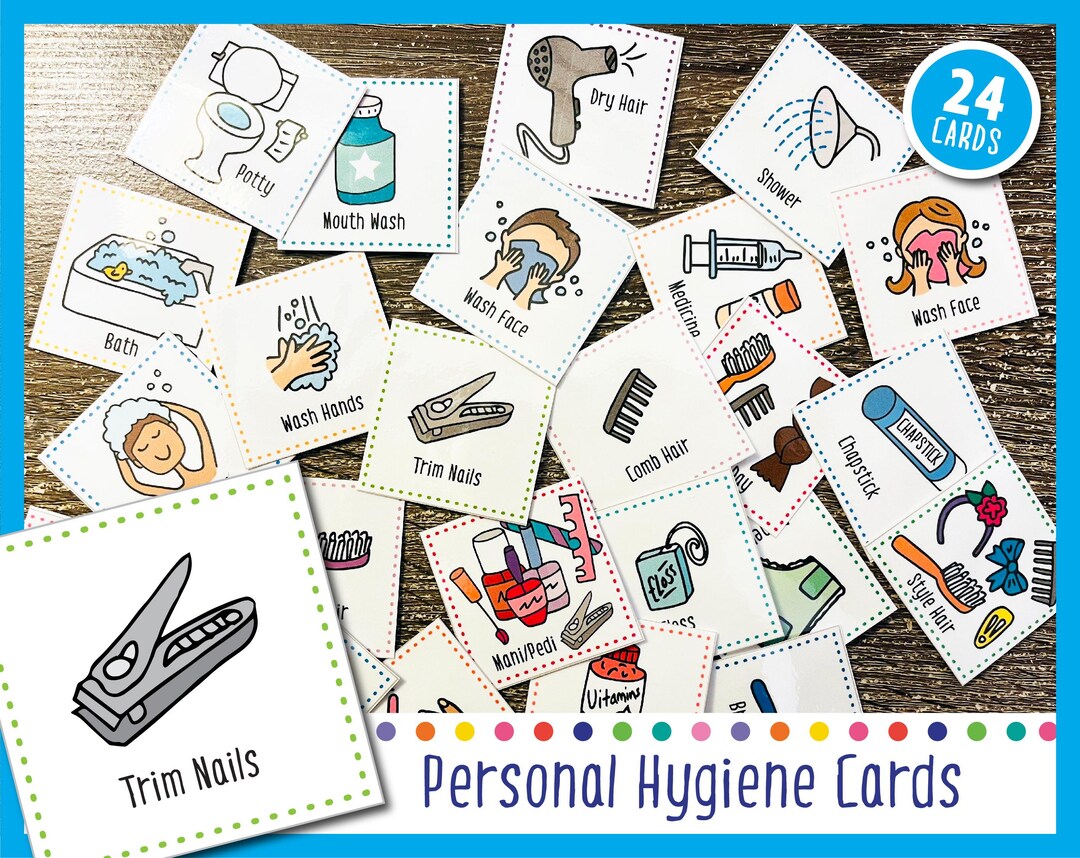 Personal Hygiene Cards - Etsy