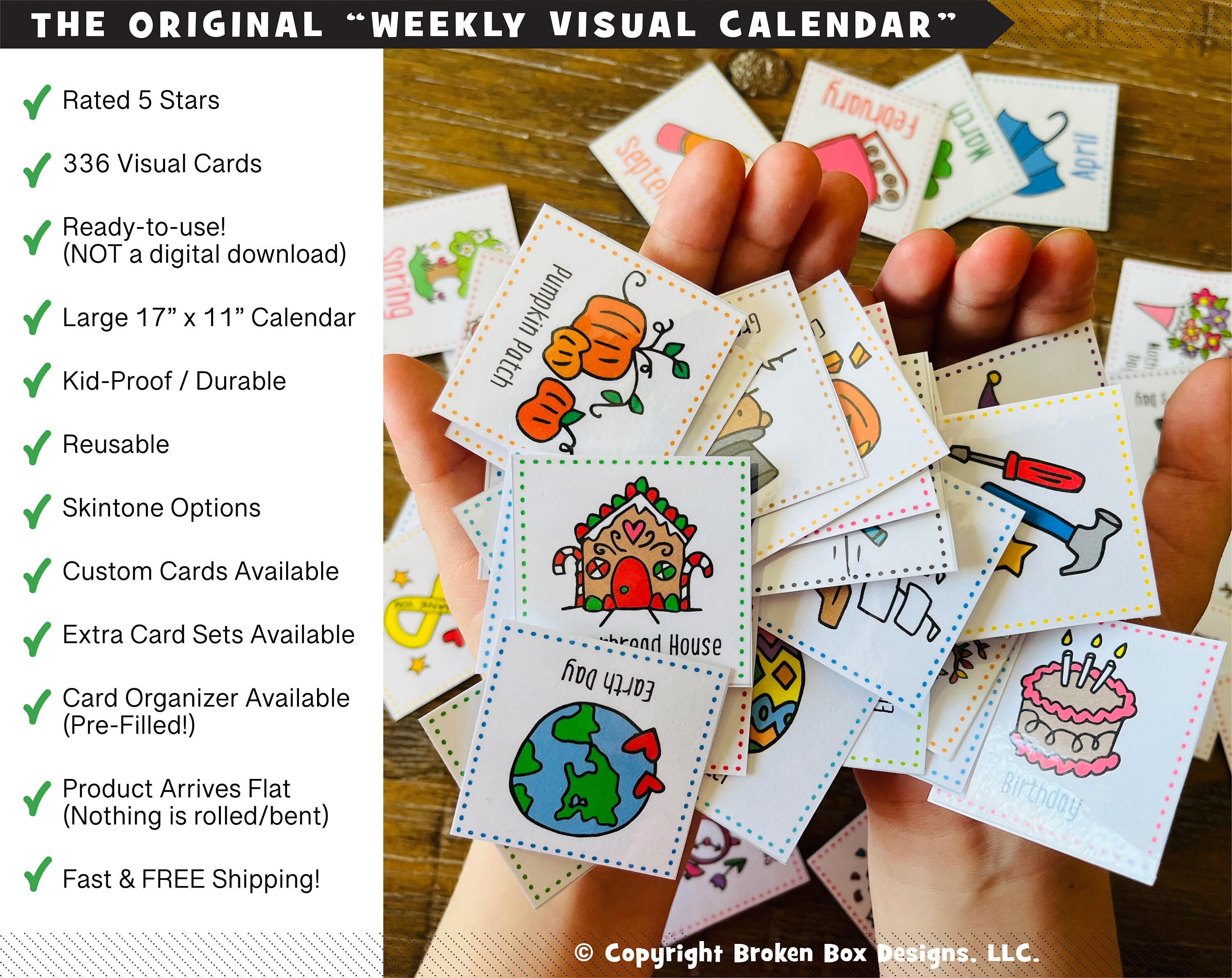 Autism Visual Routine Calendar & Communication Cards | Weekly Visual ...