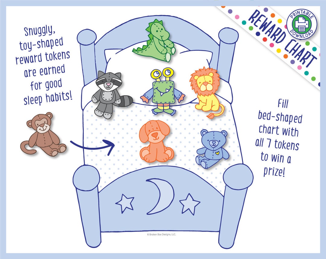Stay in My Bed All Night Reward Chart for Boys (printable Download ...