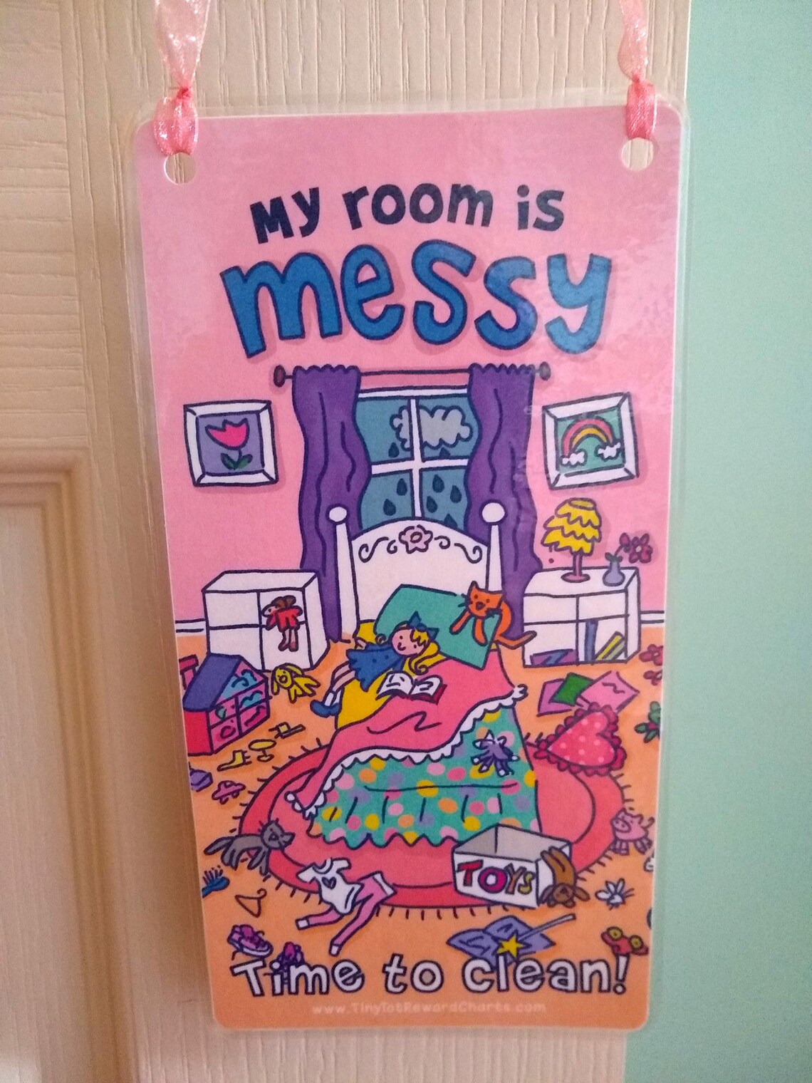 Clean/messy Room Door Hanger (girls Version) - Etsy
