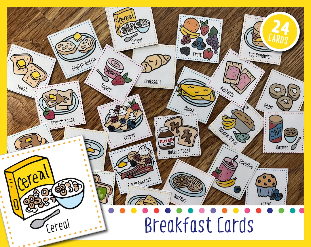 Breakfast Meal-planning Cards Set - Etsy