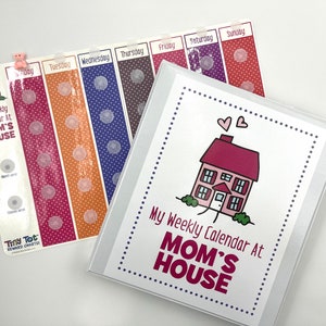 Co-parenting Weekly Visual Calendar (includes 310 Cards), Divorce ...