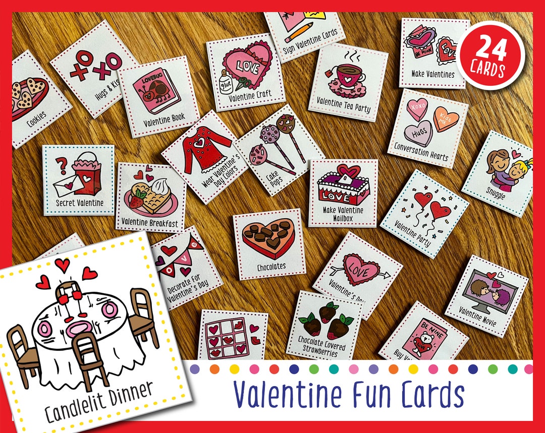 Valentine Visual Cards - Etsy