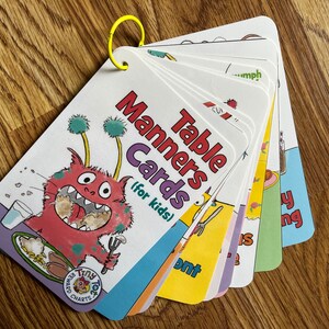 Table Manners Cards for Kids - Etsy