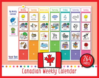 Co-parenting Weekly Visual Calendar includes 310 Cards - Etsy