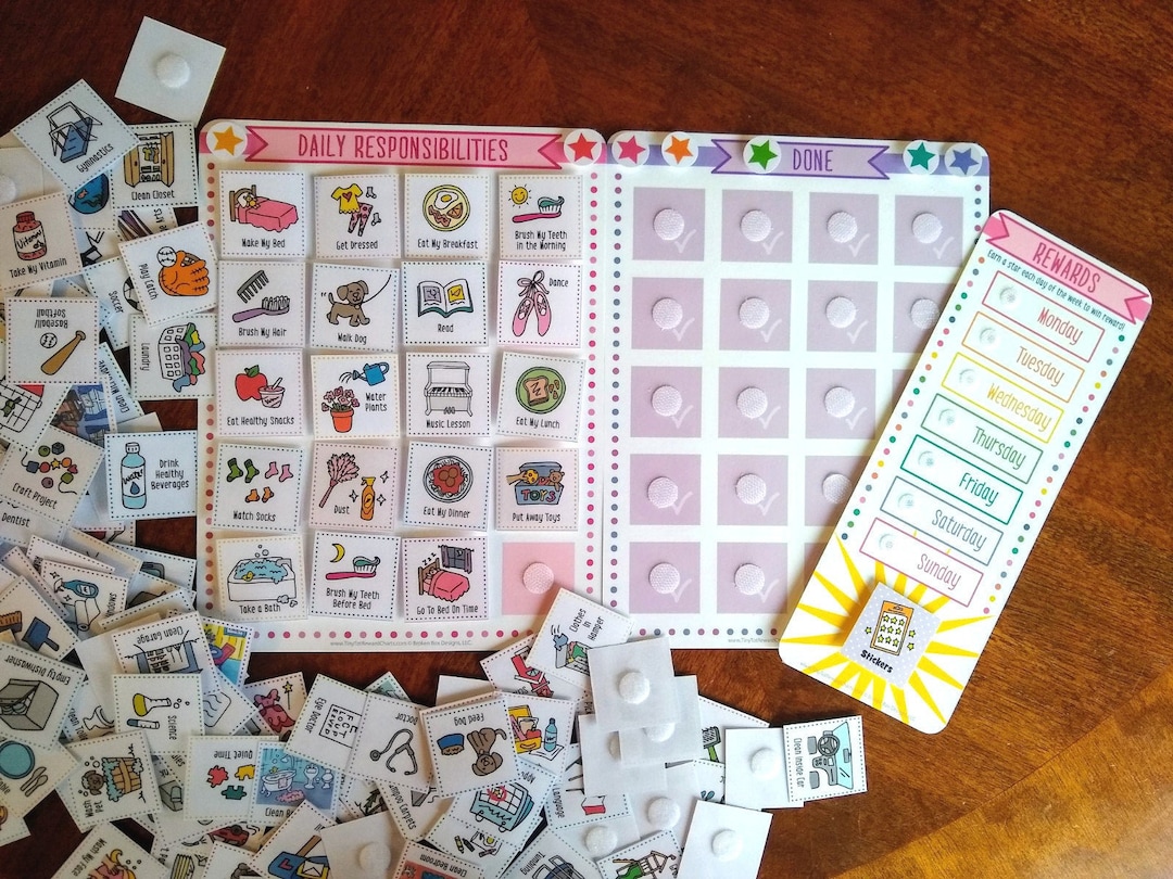 Responsibilities & Rewards Visual Chart for Girls 188 Cards Included - Etsy