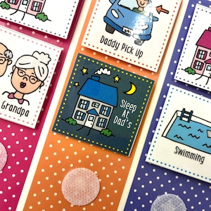 Co-parenting Weekly Visual Calendar (includes 310 Cards), Divorce ...