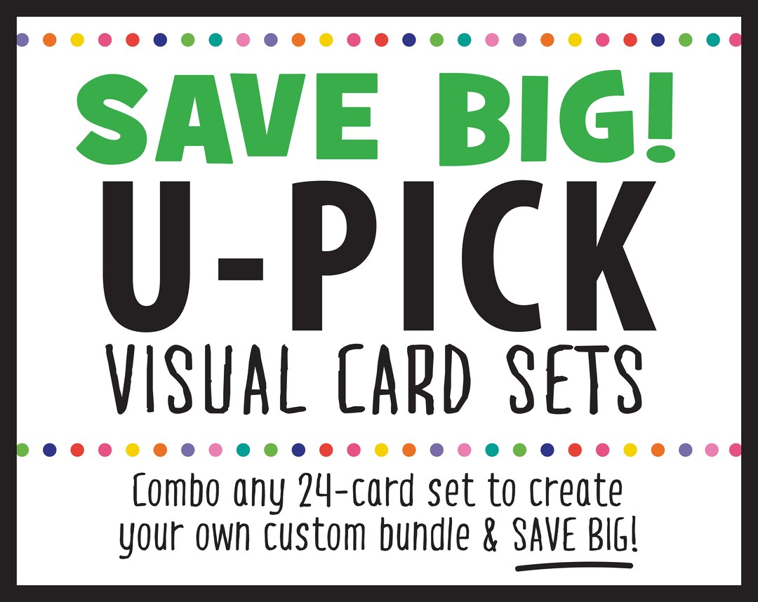 U-pick Visual Card Sets - Etsy
