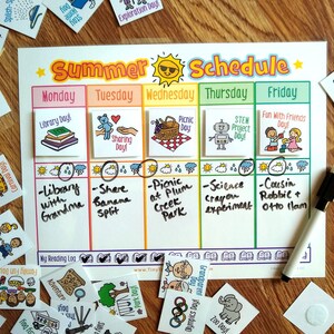 Summer Themed Schedule & 48 Cards - Etsy