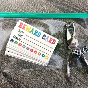 Reward Punch Card Set + Hole Punch Included! - Etsy