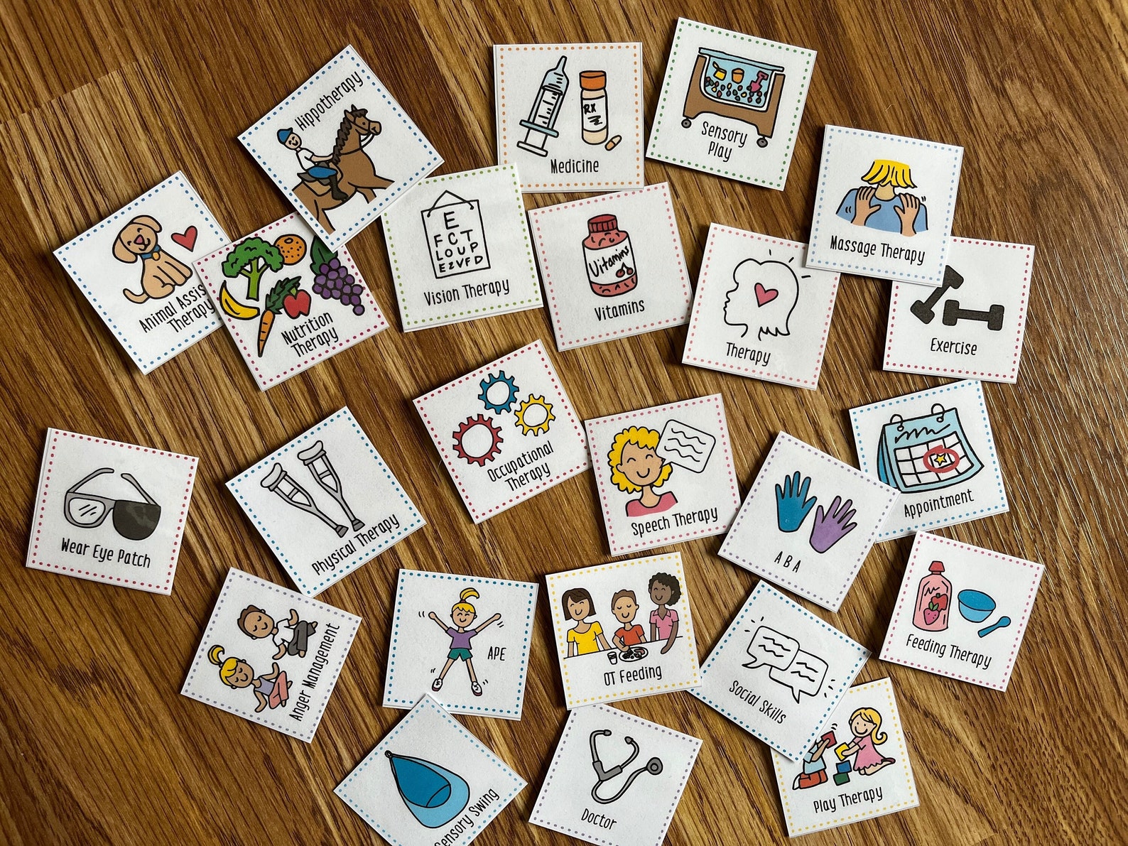 Therapeutic Care Visual Cards - Etsy