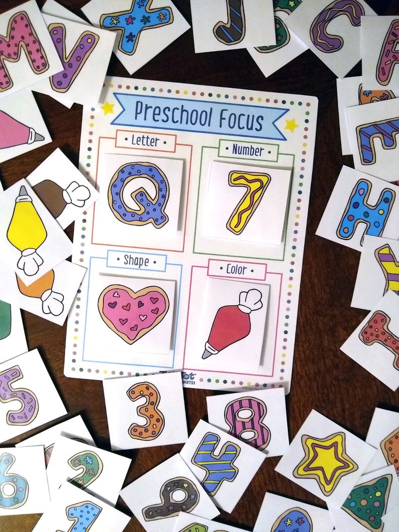 Preschool Focus Board & 56 Cards | Etsy