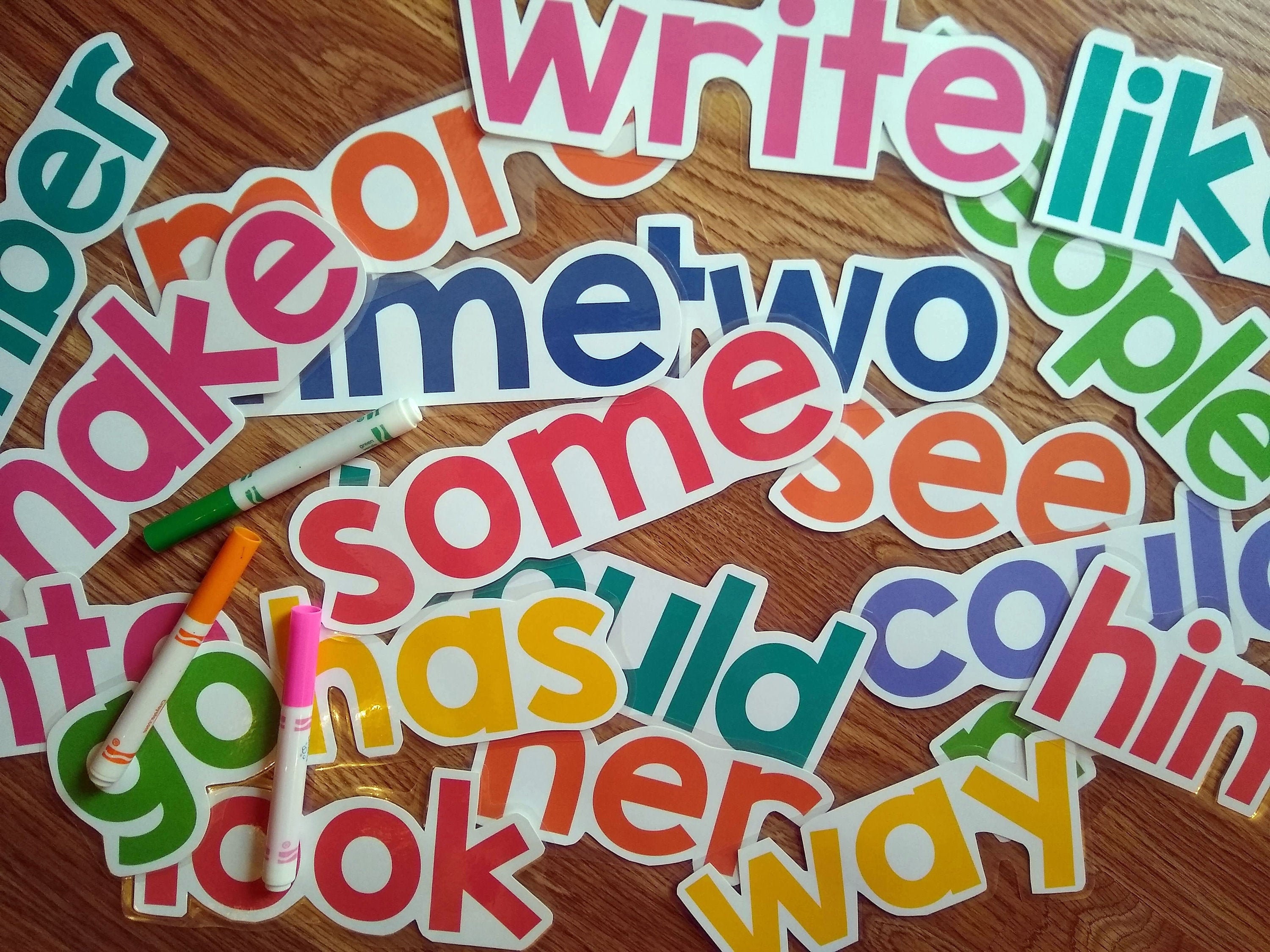 Sight Word Flashcard Cutouts Set #4 - Etsy