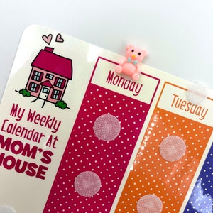 Co-parenting Weekly Visual Calendar (includes 310 Cards), Divorce ...