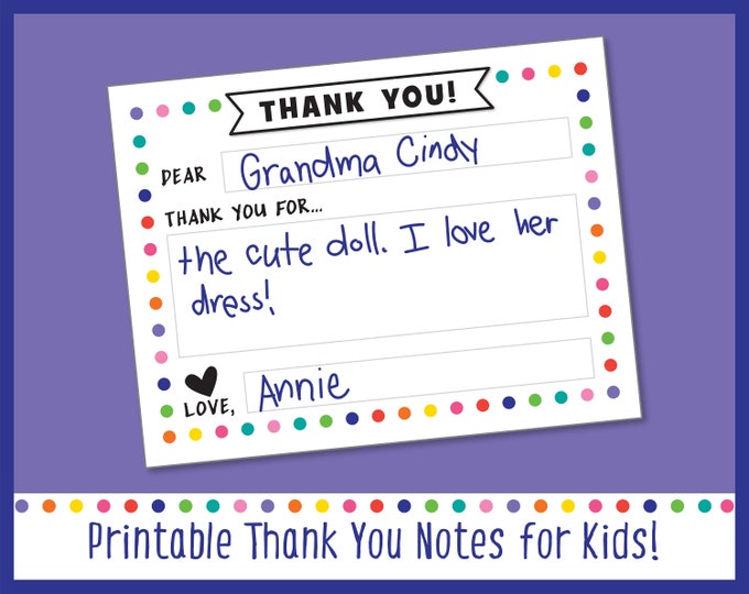 Birthday Thank You Cards - Girls Confetti Birthday, Fill in the Blank ...