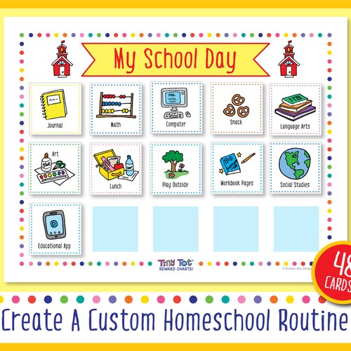 Homeschool Routine & 48 Cards - Etsy